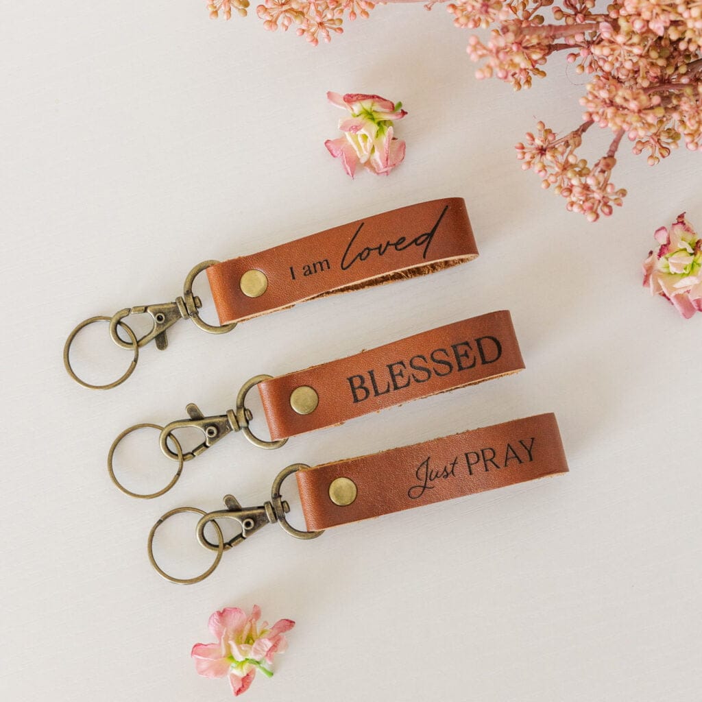 Top Grain Leather Key Chain - Chad and Erin