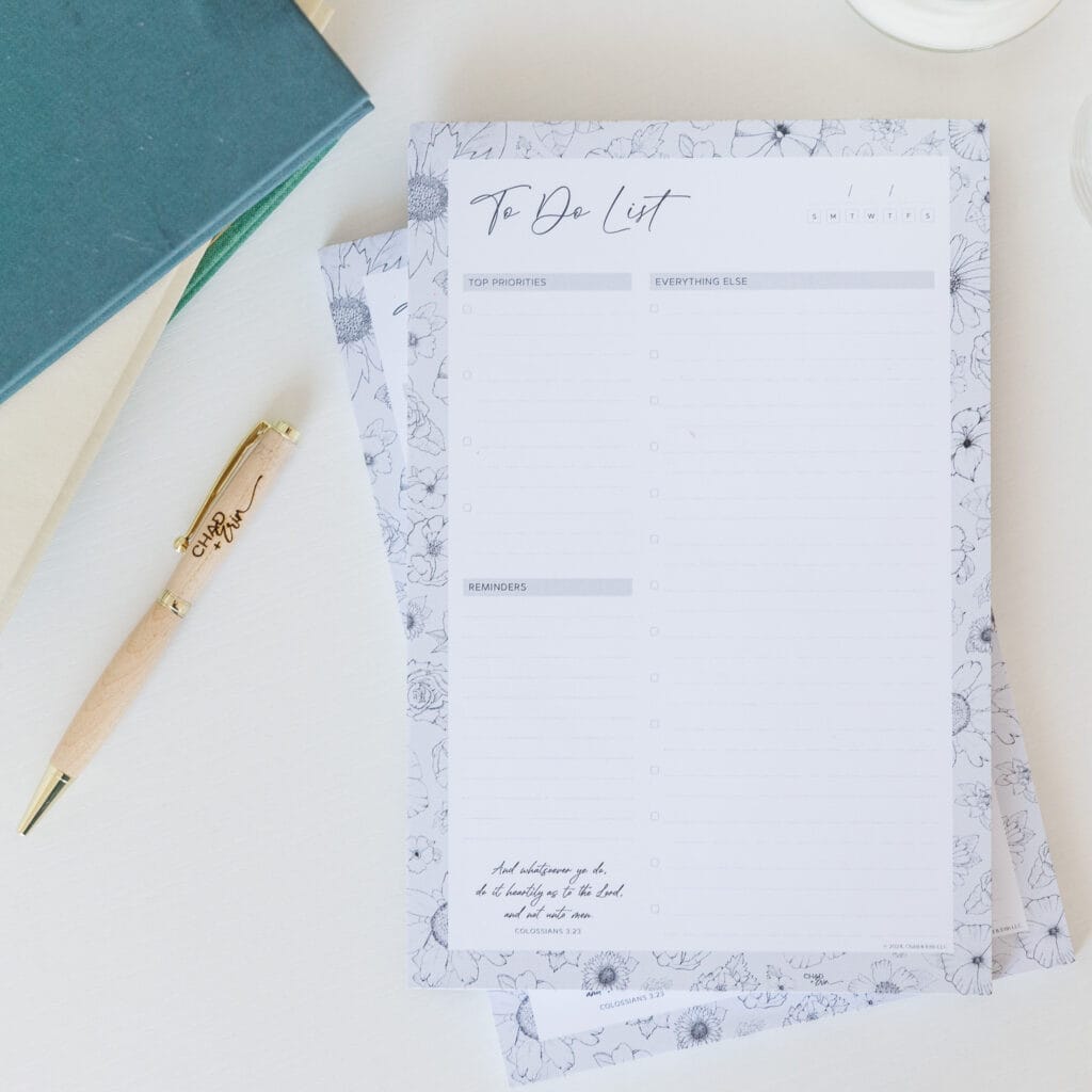 To Do Notepad - Chad & Erin